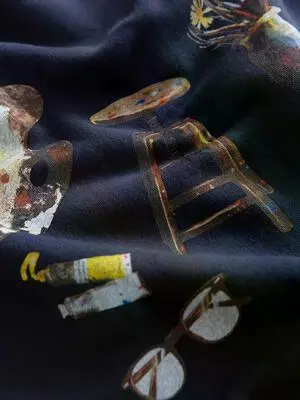 EDMMOND STUDIOS Still Graphic-print Raw-edge Sweatshirt