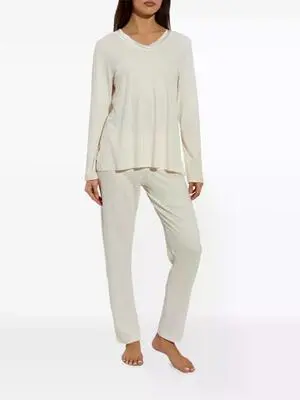 Hanro Tyra Satin-trim Pajama Set