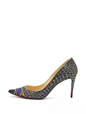 CHRISTIAN LOUBOUTIN Glitter Pointed-toe Pumps - Black