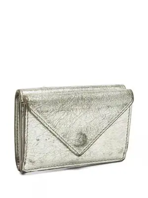 Balenciaga Mini Papier Wallet - Silver