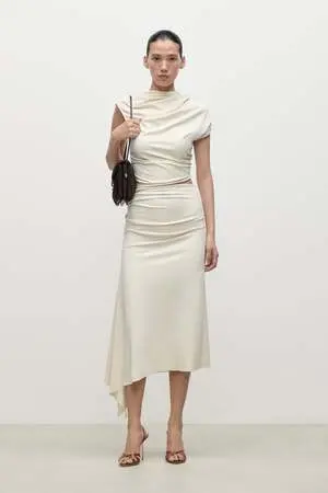 Victoria Beckham Gathered Skirt - Ivory