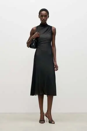 Victoria Beckham Layered Midi Dress Black