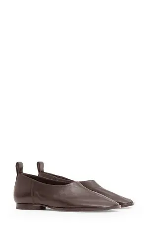 MANSUR GAVRIEL Glove Leather Slip On Flat - Chocolate
