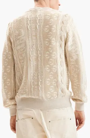Desigual Intarsia Cotton Sweatshirt