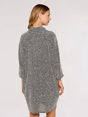APRICOT Boucle Roll Neck Cocoon Dress