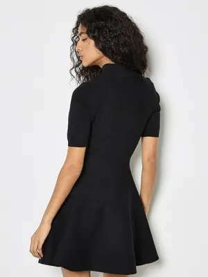 APRICOT Knitted Fit Flare Mini Dress