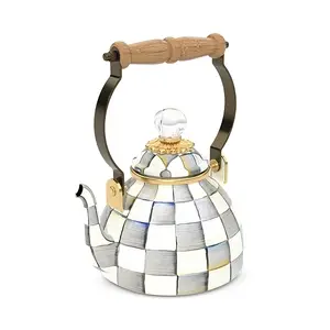 MACKENZIE-CHILDS Check 1 Quart Tea Kettle Sterling