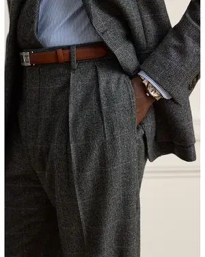 Ralph Lauren Purple Label Hand Tailored Tick Weave Pants