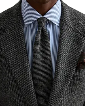 Ralph Lauren Purple Label Mini Tick Weave Wool & Cashmere Tie
