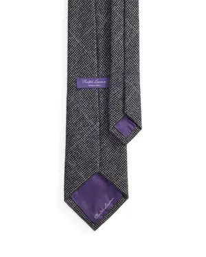 Ralph Lauren Purple Label Mini Tick Weave Wool & Cashmere Tie
