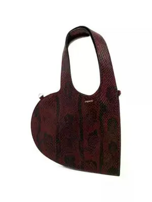 Coperni Heart Snakeskin-effect Leather Shoulder Bag