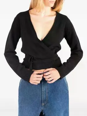 SOCIETE ANONYME Nicole Wrap-style Cropped Sweater