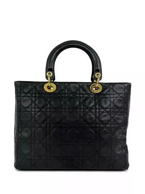 Dior 1995-2026 Large Lambskin Cannage Lady Satchel