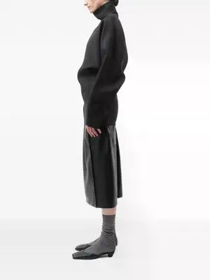 Carven High-neck Kimono-sleeve Blouse