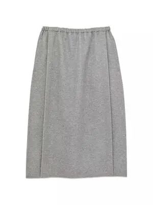 Carven Stitched-pleat Midi Skirt - Grey