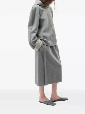 Carven Stitched-pleat Midi Skirt