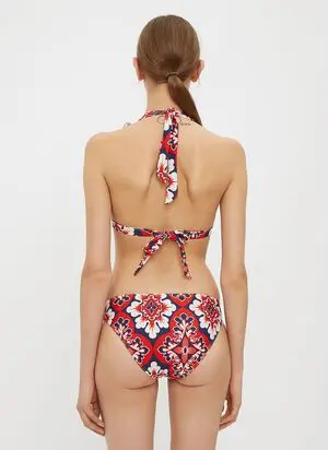 La DoubleJ Palazzo Rosso Ruffle Bikini Top - Red
