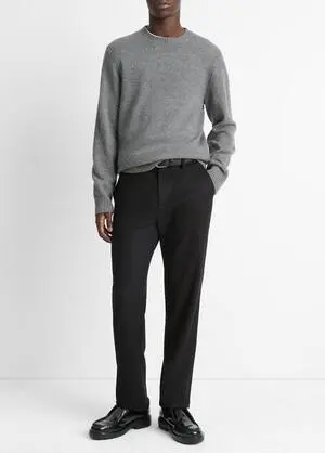 Vince Italian Wool-blend Trouser - Black