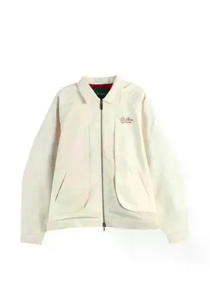 MALBON Field Logo-patch Zip-up Jacket - Neutrals