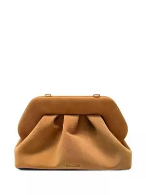 THEMOIRE Medium Bios Pleated Clutch Bag - Neutrals