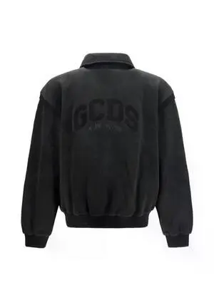 Gcds Varsity Lounge Logo-patch Bomber Jacket - Black