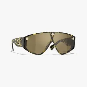 Chanel Shield Sunglasses - Tortoise