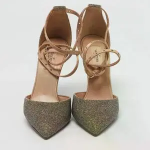 Valentino Garavani Glitter D'orsay Ankle-strap Pumps