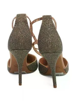 Valentino Garavani Glitter D'orsay Ankle-strap Pumps