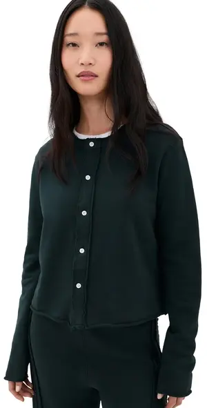 Frank & Eileen Jackie Sweatshirt Cardigan - Pine
