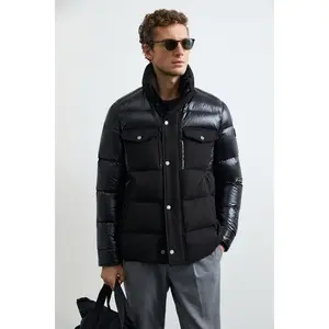 LUFIAN Genious Goose Down Puffer Jacket - Black
