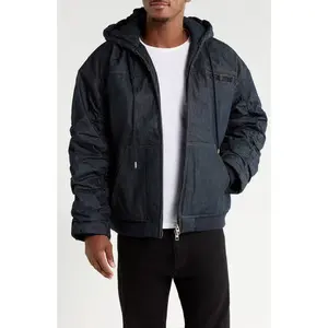 Ksubi Sott Slouchy Hooded Bomber Jacket - Denim