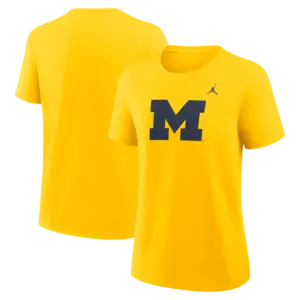 JORDAN BRAND Michigan Wolverines Primary Logo T-shirt - Maize