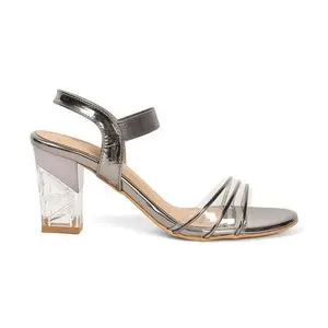KNEETOES Ellis Heel Sandals - Silver
