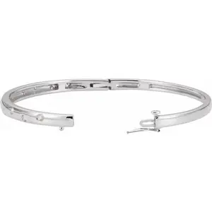 IVY & PEARL CO. 1/2 Ct Natural Diamond Bangle In 14k Gold