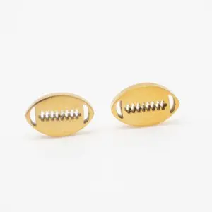 IVY & PEARL CO. Game Day Football Studs Gold