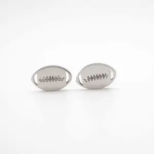 IVY & PEARL CO. Game Day Football Studs - Silver