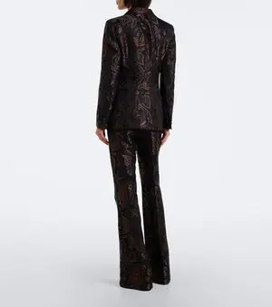 Etro Paisley Jacquard Cotton Flared Pants