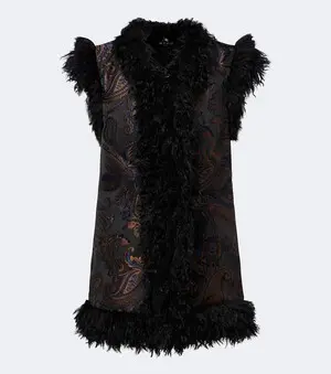 Etro Fringed Paisley Jacquard Vest - Multicoloured