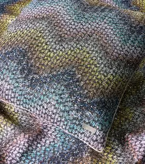 Missoni Salina Zigzag Sequined Lamé Cushion