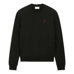 AMI Paris Small Heart Logo Sweatshirt - Black