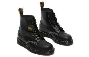 Dr. Martens 1460 Pascal Made In England Cavalier Leather Lace Up Boots 'black Cavalier