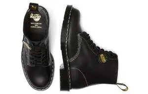Dr. Martens 1460 Pascal Made In England Cavalier Leather Lace Up Boots 'black Cavalier