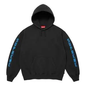 Supreme Fw26 Washed Logo Hooded Sweatshirt - Black