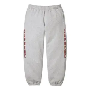Supreme Fw26 Washed Logo Sweatpant - Heather Grey