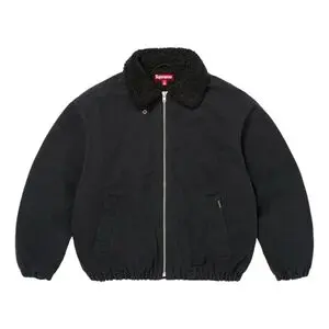 Supreme Fw26 Faux Shearling Lined Bomber Jacket - Black