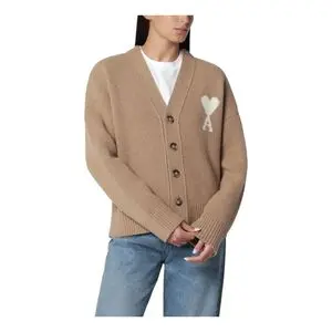 AMI Paris Cardigan - Beige