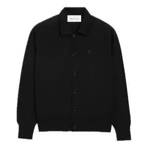 AMI Paris Collar Cardigan - Black
