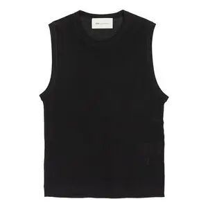 AMI Paris Sleeveless Shirt - Black