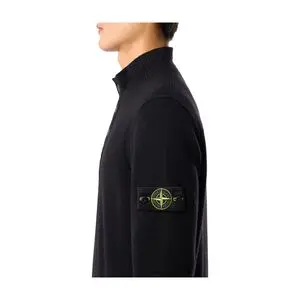 Stone Island Half Zip Up Knitwear - Black