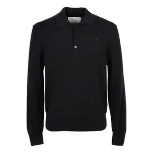AMI Paris Collar Knitwear - Black